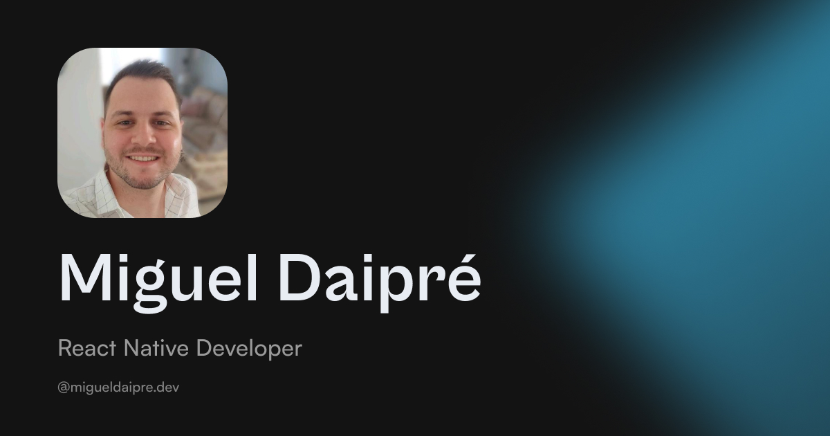 Miguel Daipré - Desenvolvedor React Native